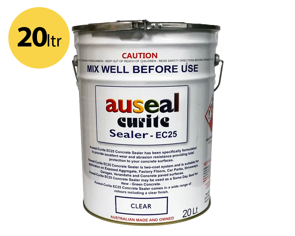 Auseal EC25 - Clear Sealer (Colourless) 20L for Concrete Sleepers ...